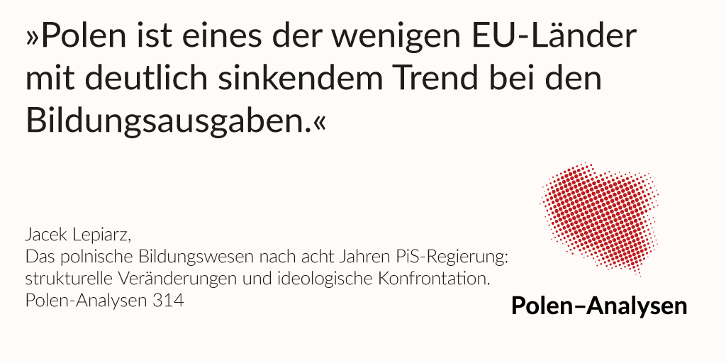 Das polnische Bildungswesen nach acht Jahren PiS-Regierung: strukturelle Veränderungen und ...